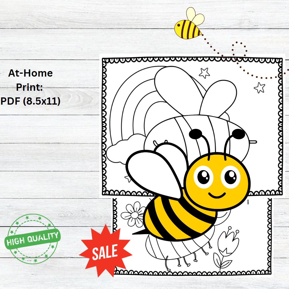 Color the Bees: Engaging Worksheets to Learn about the World of ...