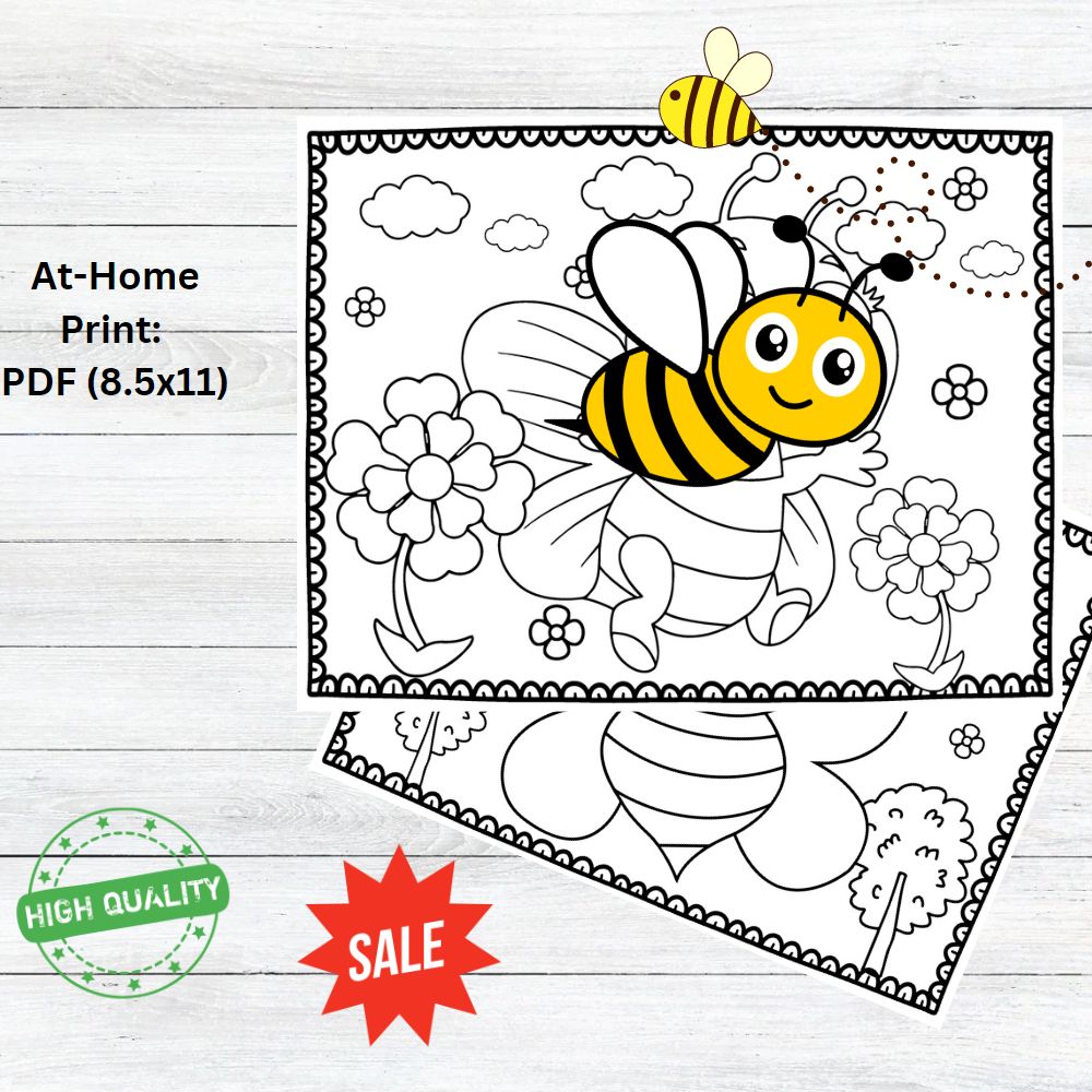 Color the Bees: Engaging Worksheets to Learn about the World of ...