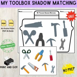 My Toolbox Shadow Matching Cut and Paste Activity | Made By Teachers