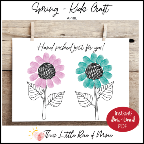 Hand picked just for you - flowers - fingerprint Art - Keepsake ...
