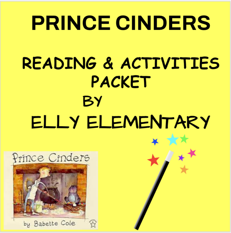 PRINCE CINDERS by Babette Cole READING LESSONS & ACTIVITIES | Made By ...