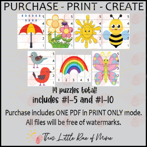 Spring number sequence puzzle - printable number activity - math for ...