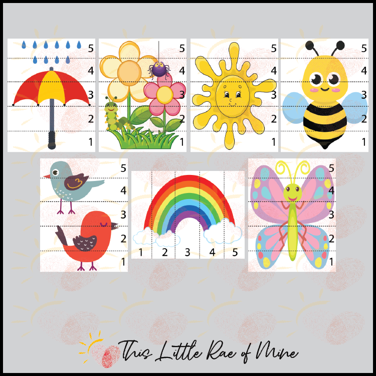 Spring number sequence puzzle - printable number activity - math for ...