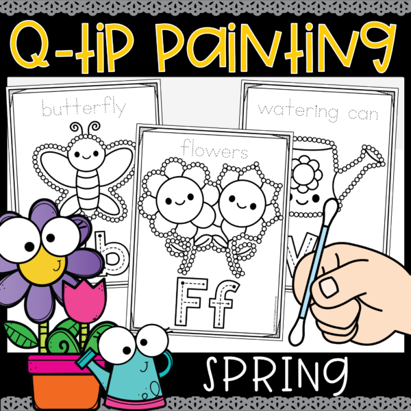 Spring Q-tip Painting Fine Motor Activity Spring Dot Painting | Made By ...