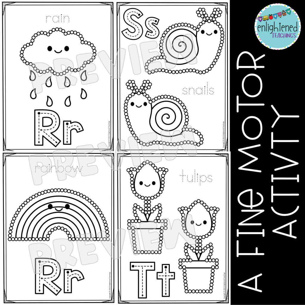 Spring Q-tip Painting Fine Motor Activity Spring Dot Painting | Made By ...