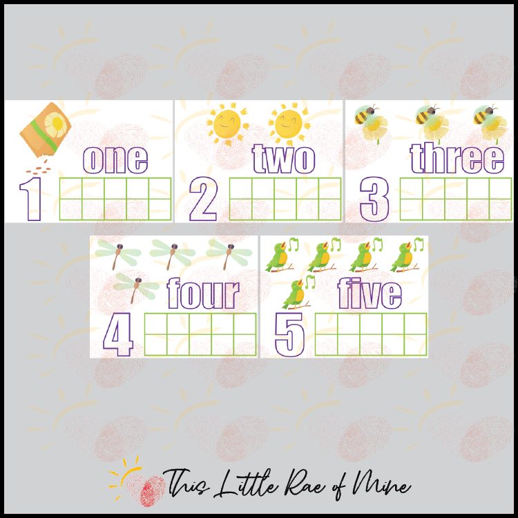 Spring - 10 frame - play dough - counting mat - printable - math | Made ...