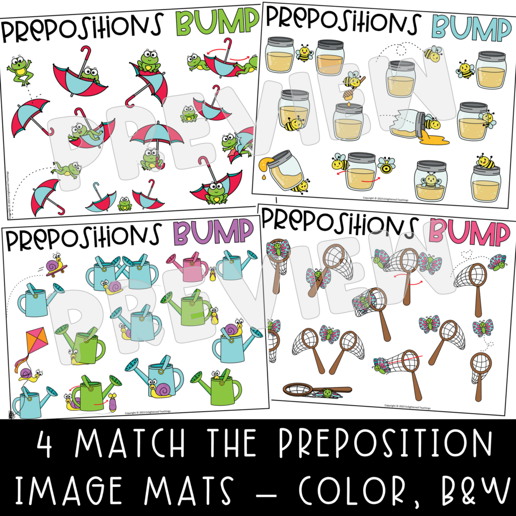 Spring Prepositions BUMP Game Spring Positional Words Spring Spatial ...