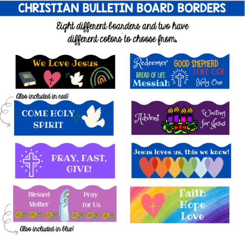 Christian Bulletin Board Borders Set 1 | Made By Teachers