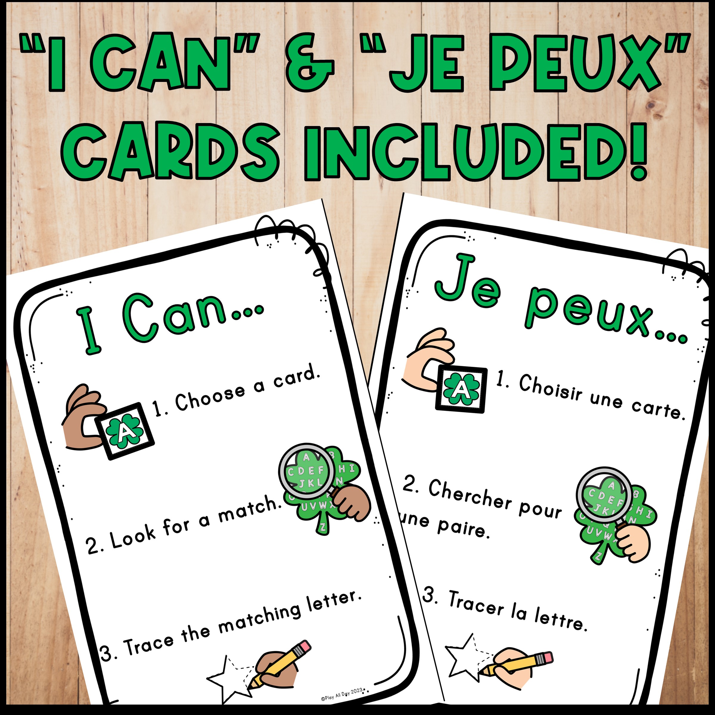 St. Patrick’s Day Alphabet | Clover Letter Matching and Tracing ...