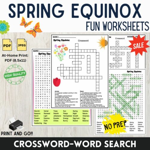Fun and Educational Spring Equinox Activities: Word Search and ...