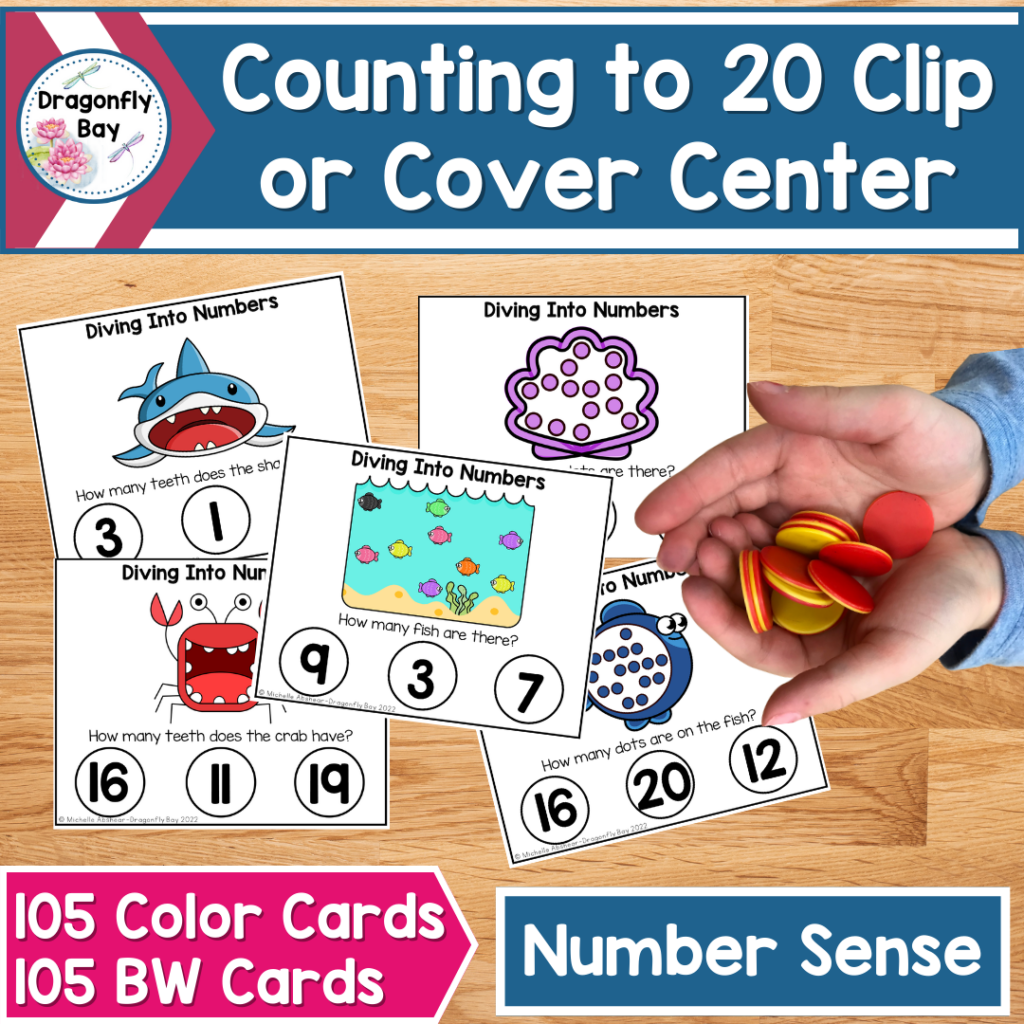 Diving Into Numbers 0-20 Counting Items and Subitizing Dots Center ...