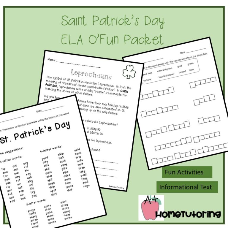 St. Patrick's Day ELA O' Fun Packet | Made By Teachers