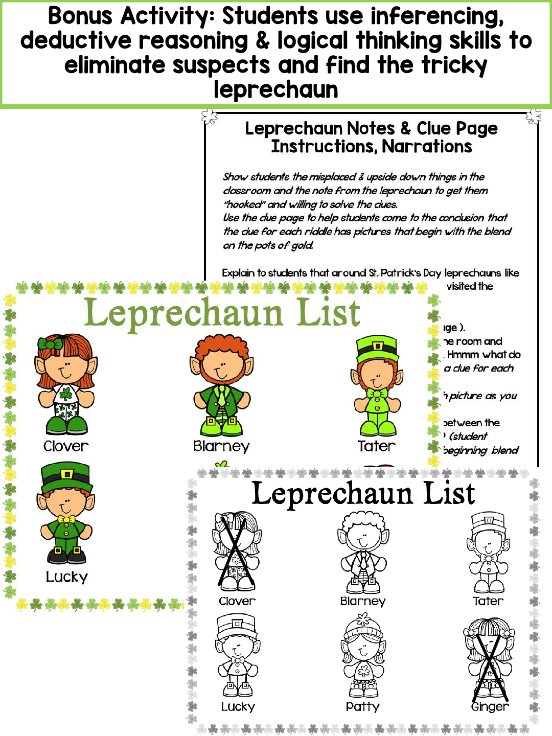 St. Patrick's Day Escape Room Breakout Activity Kindergarten - First ...