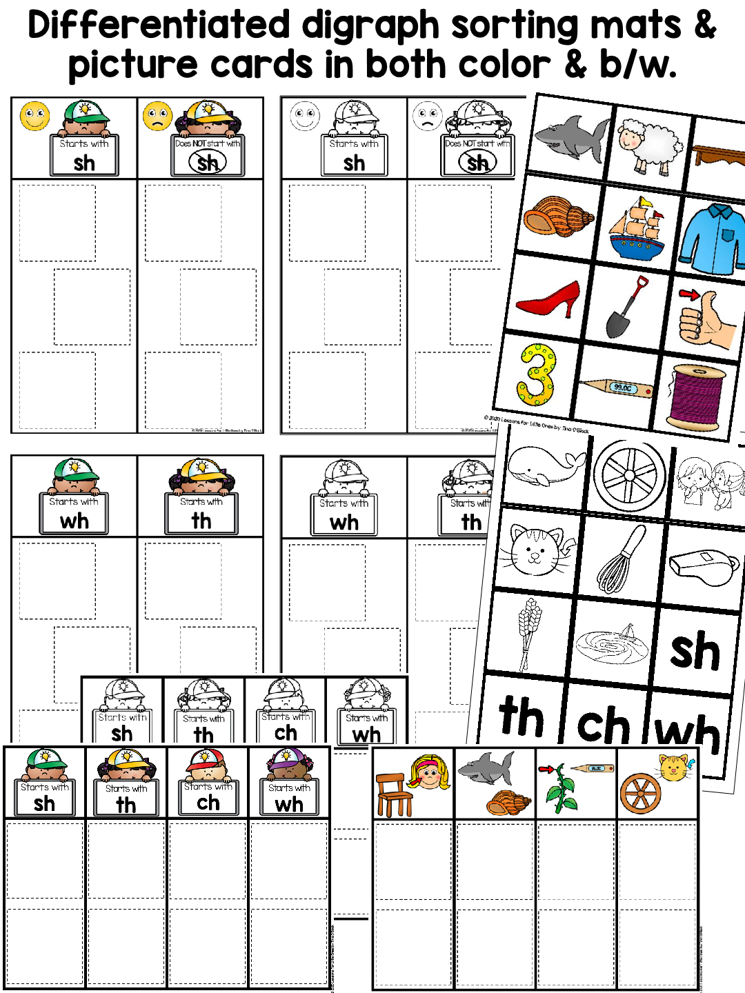 Beginning Digraphs sh th ch wh Sorts Sorting Activities Mazes & Hunts ...