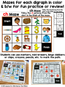 Beginning Digraphs sh th ch wh Sorts Sorting Activities Mazes & Hunts ...