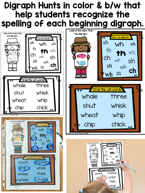 Beginning Digraphs sh th ch wh Sorts Sorting Activities Mazes & Hunts ...