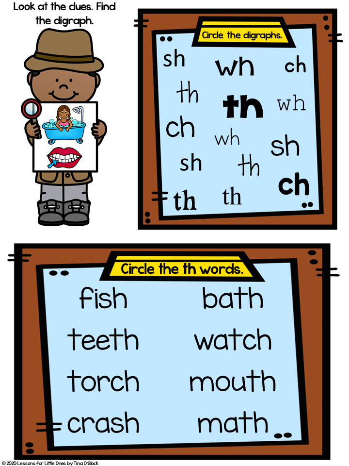 Ending Digraphs sh th ch ck Activities (Sorting Mazes Digraph Hunts ...