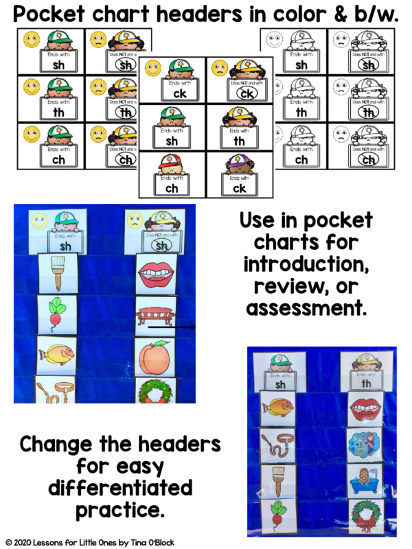 Ending Digraphs sh th ch ck Activities (Sorting Mazes Digraph Hunts ...