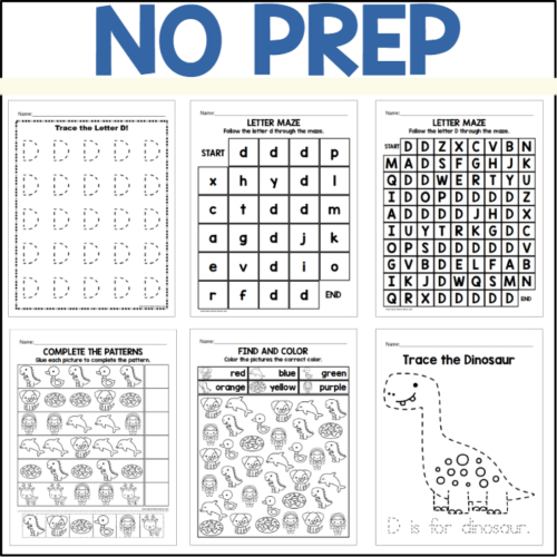 Letter D Worksheets for Letter Recognition and Beginning Sounds | Made ...