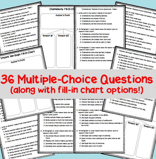 RI.2.8: Author's Point and Reasons | Made By Teachers