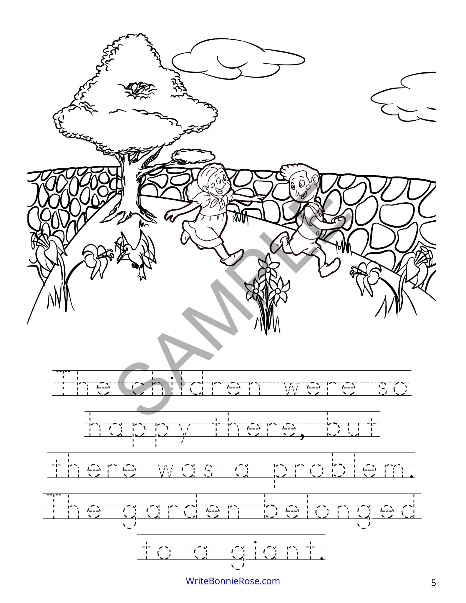 The Selfish Giant Coloring Book, Level B | Made By Teachers