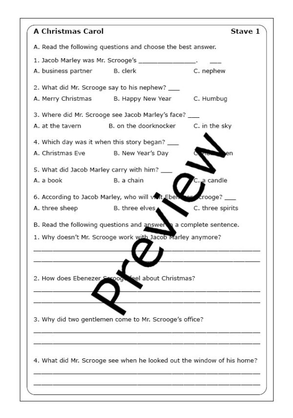 Charles Dickens "A Christmas Carol" worksheets | Made By Teachers