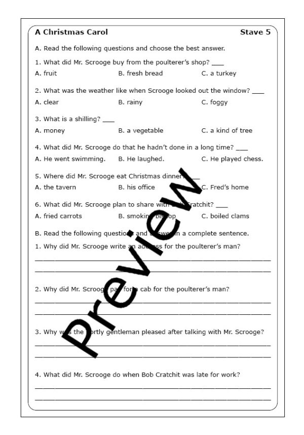 Charles Dickens "A Christmas Carol" worksheets | Made By Teachers
