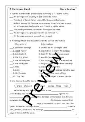 Charles Dickens "A Christmas Carol" worksheets | Made By Teachers