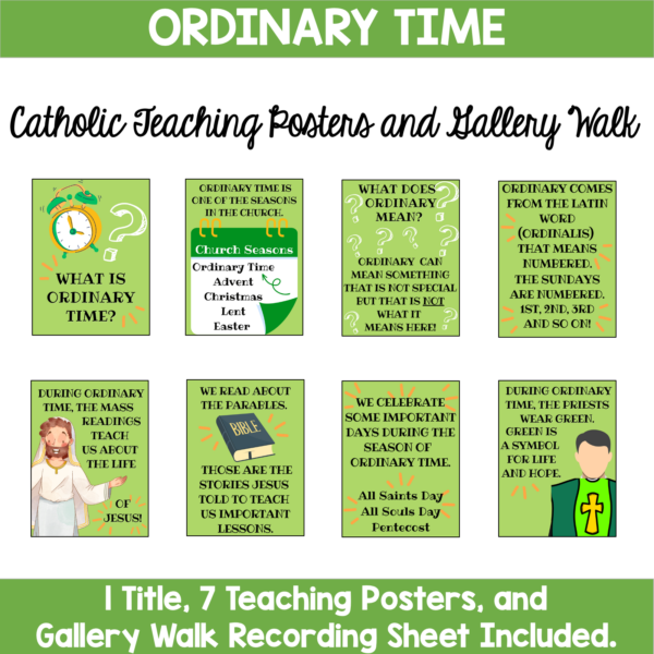 Ordinary Time: Bulletin Board Posters and Write the Room Activity ...