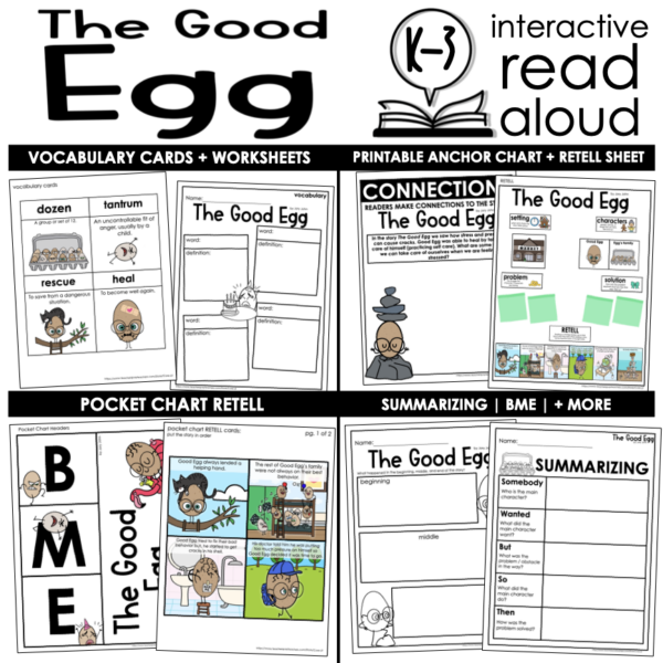 The Good Egg Interactive Read Aloud | Spring RETELL + Sequencing Craft ...