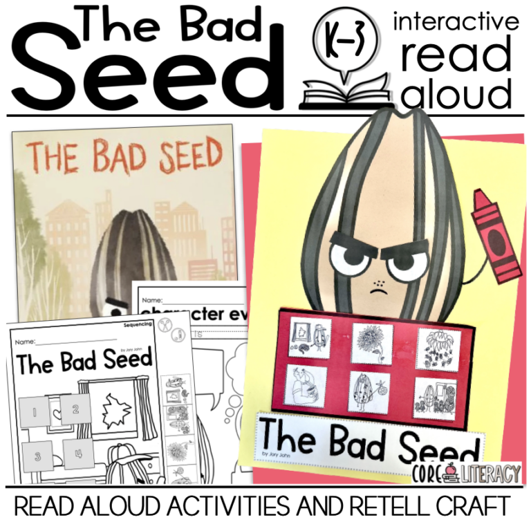 The Bad Seed Interactive Read Aloud | RETELL + Sequencing Craft ...
