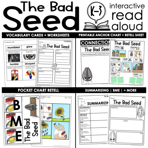 The Bad Seed Interactive Read Aloud | RETELL + Sequencing Craft ...