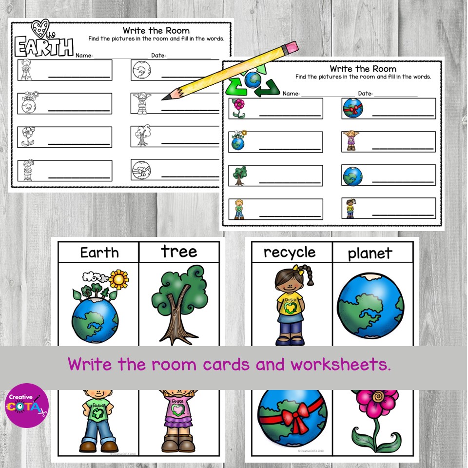 Earth Day Recycling Writing and Math Differentiated Worksheets and ...