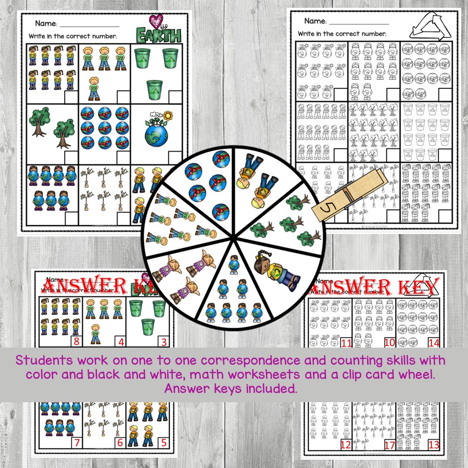 Earth Day Recycling Writing and Math Differentiated Worksheets and ...