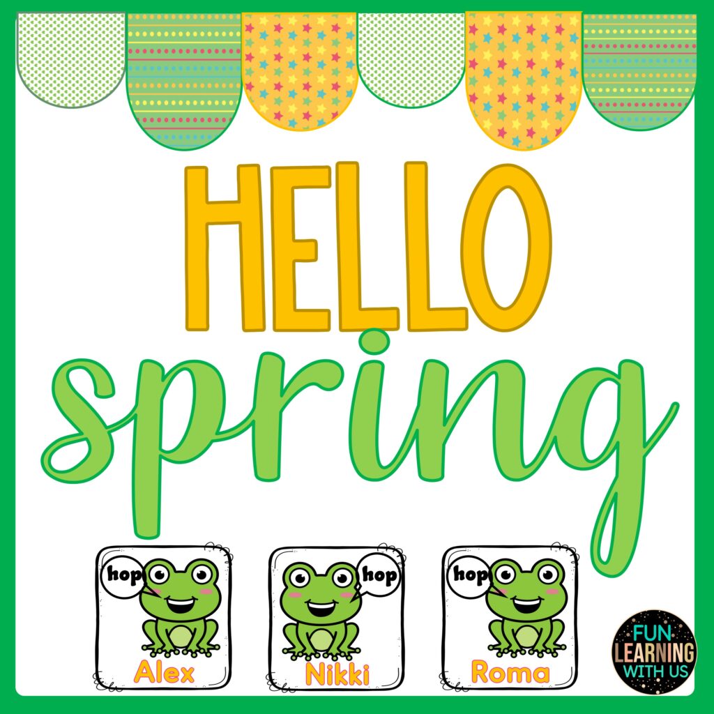 Spring Bulletin Board Décor | Spring Makes Us Hoppy & Hello Spring ...