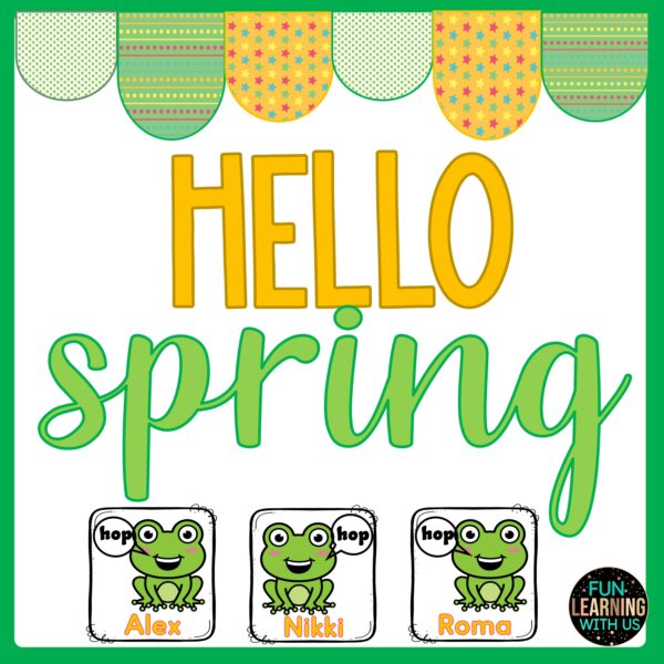 Spring Bulletin Board Décor | Spring Makes Us Hoppy & Hello Spring ...