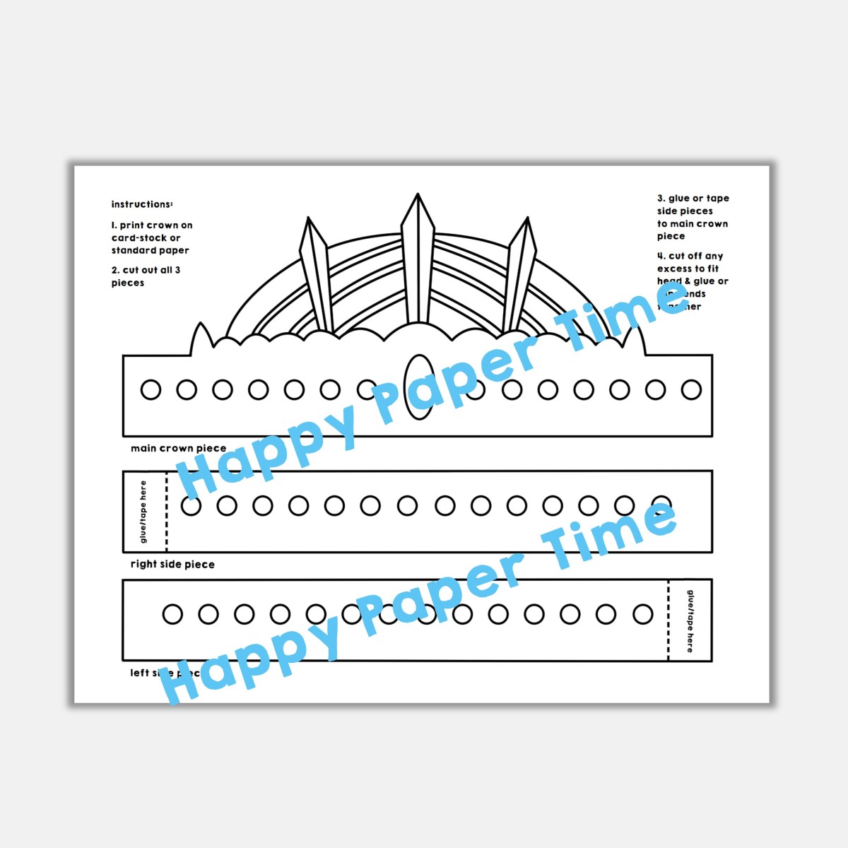 Cambodia Paper Crown Headband Printable Coloring Thai Craft Activity ...