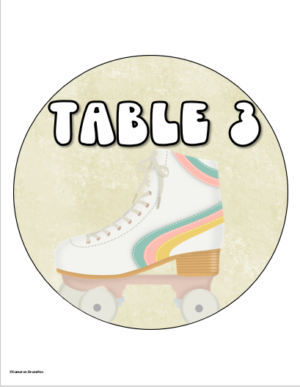 Table Numbers Signs Groovy Retro Vibes Theme Classroom Decor | Made By ...
