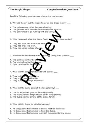 Roald Dahl "The Magic Finger" worksheets | Made By Teachers