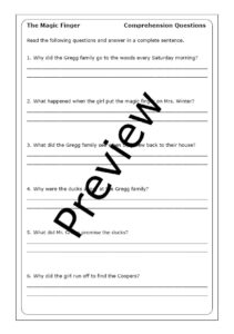 Roald Dahl "The Magic Finger" worksheets | Made By Teachers