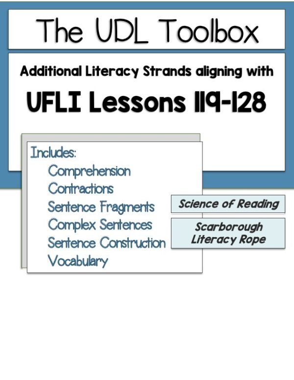 Additional Literacy Strands aligned with UFLI 119-128-with decodable ...