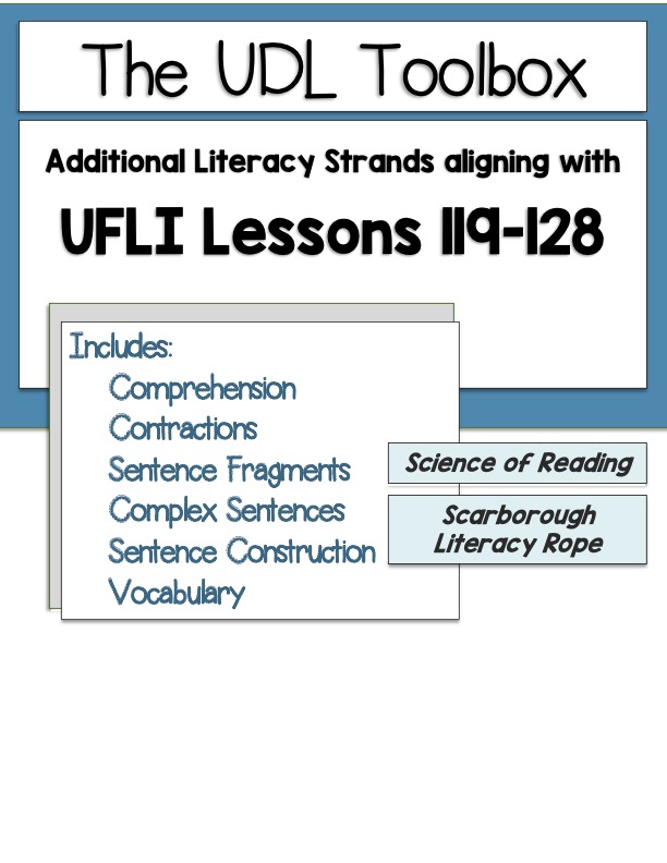 Additional Literacy Strands aligned with UFLI 119-128-with decodable ...