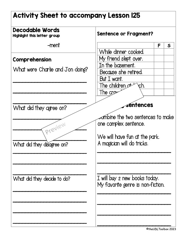Additional Literacy Strands aligned with UFLI 119-128-with decodable ...