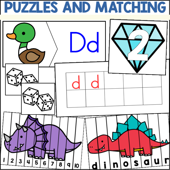 Letter D Hands On Centers for Letter Recognition and Beginning Sounds ...