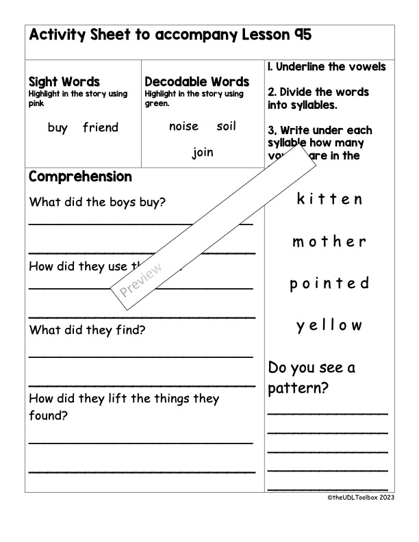 Additional Literacy Strands aligning with UFLI 95-98 with decodable ...