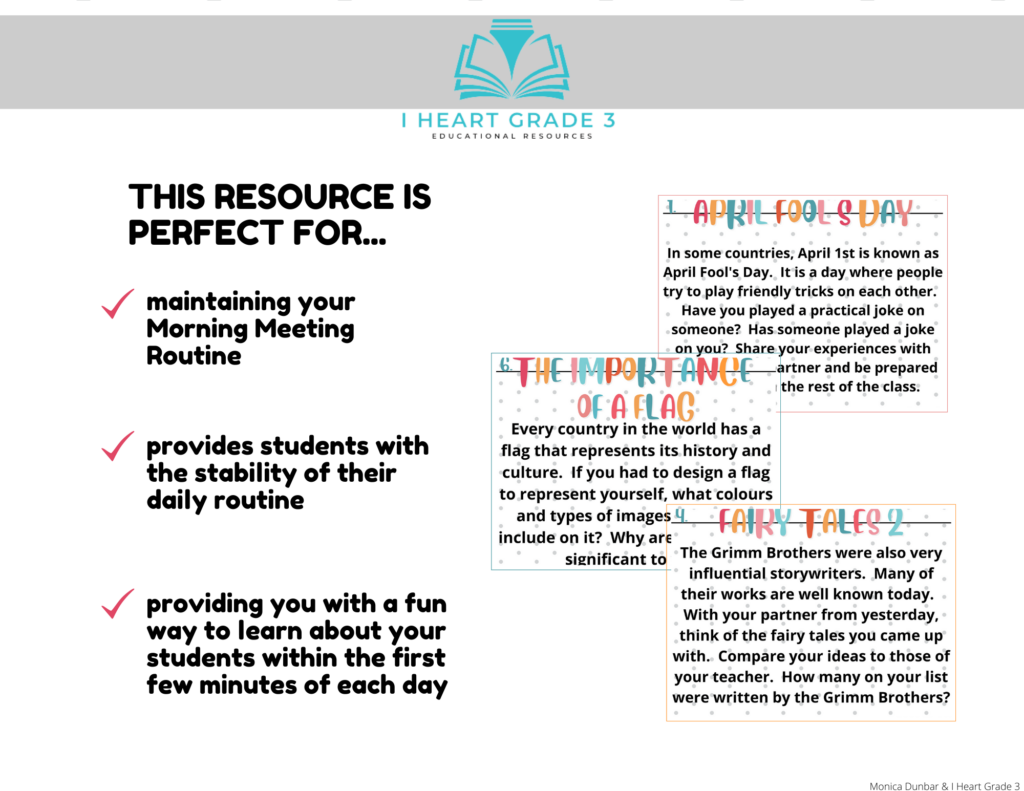 April Morning Meetings | Made By Teachers