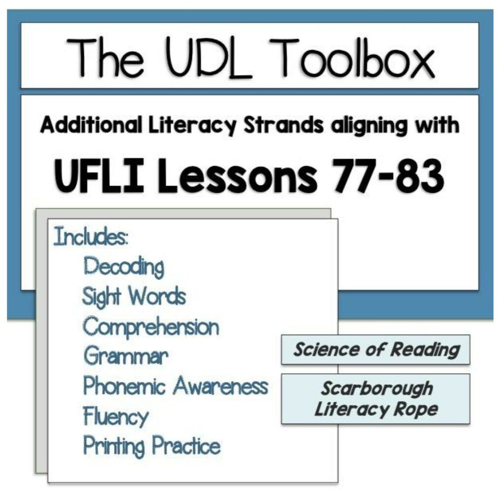 Additional Literacy Strands aligning with UFLI 77-83 with decodable ...