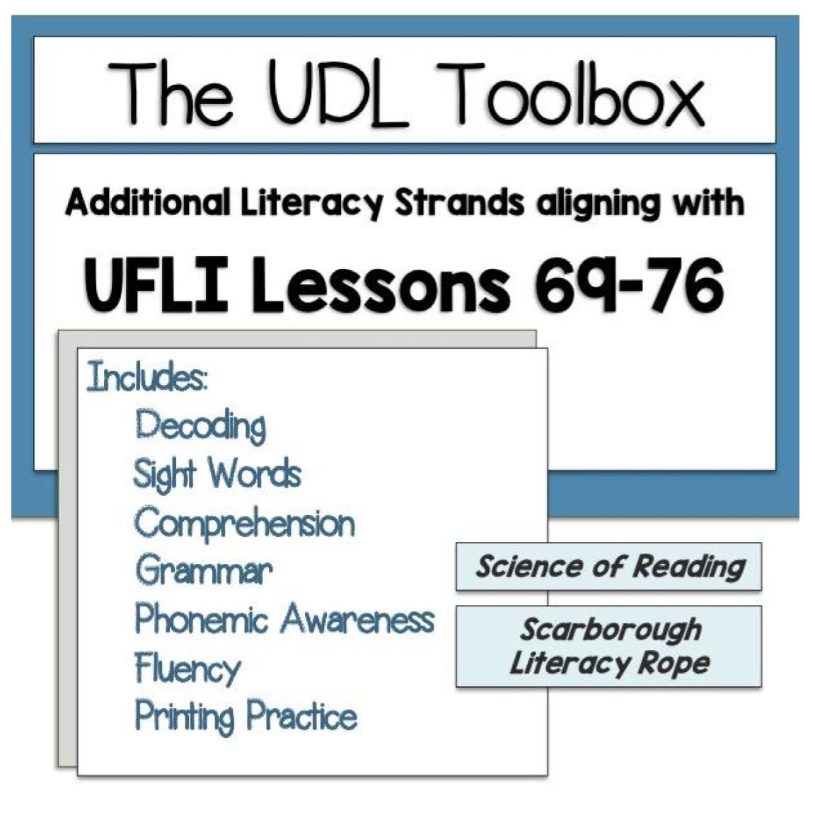 Additional Literacy Strands aligning with UFLI 95-98 with decodable ...