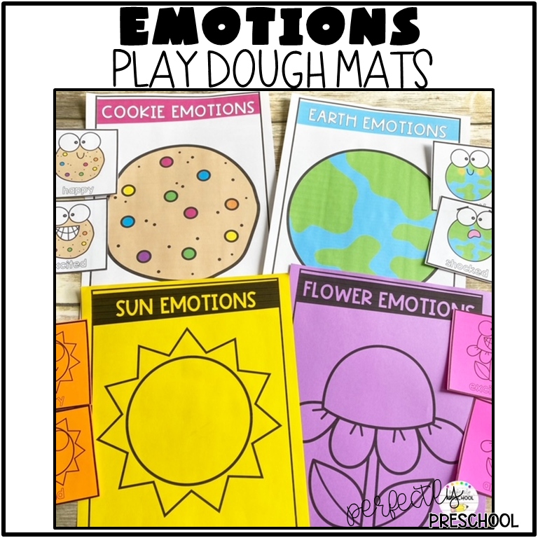 Year Long Play Dough Emotion Mats for Preschool and Kindergarten | Made ...