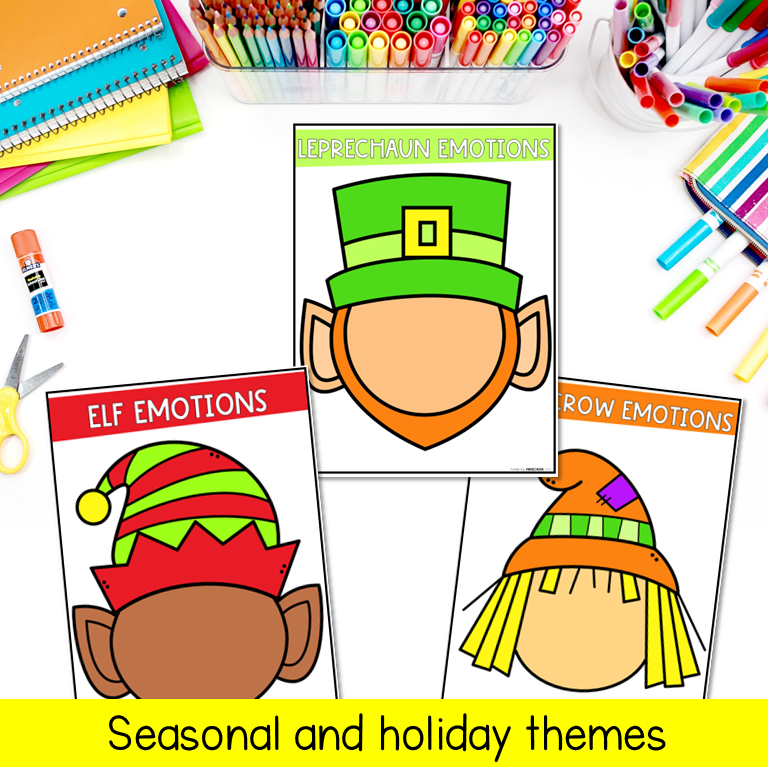 Year Long Play Dough Emotion Mats for Preschool and Kindergarten | Made ...